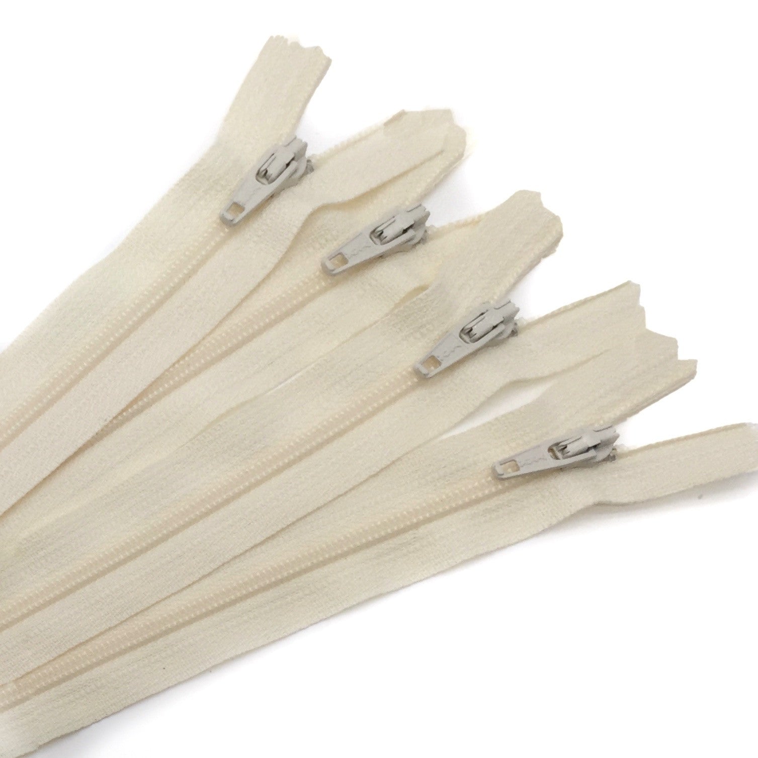 14" Zipper in Creamy by Atkinson Designs - Bunbury Fabrics