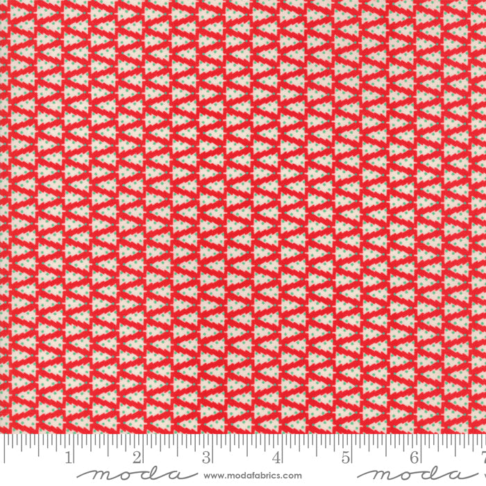 Swell Christmas O Christmas Tree Red - Bunbury Fabrics