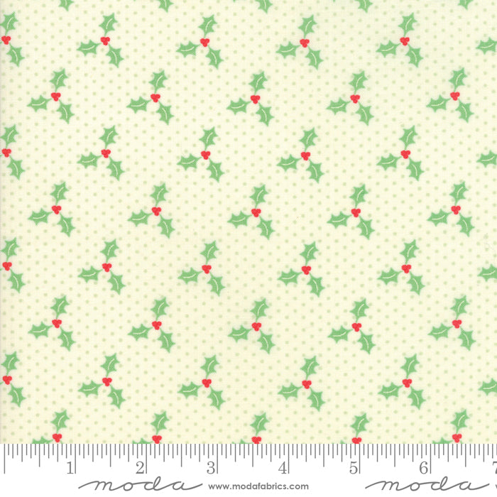 Swell Christmas Holly Green - Bunbury Fabrics