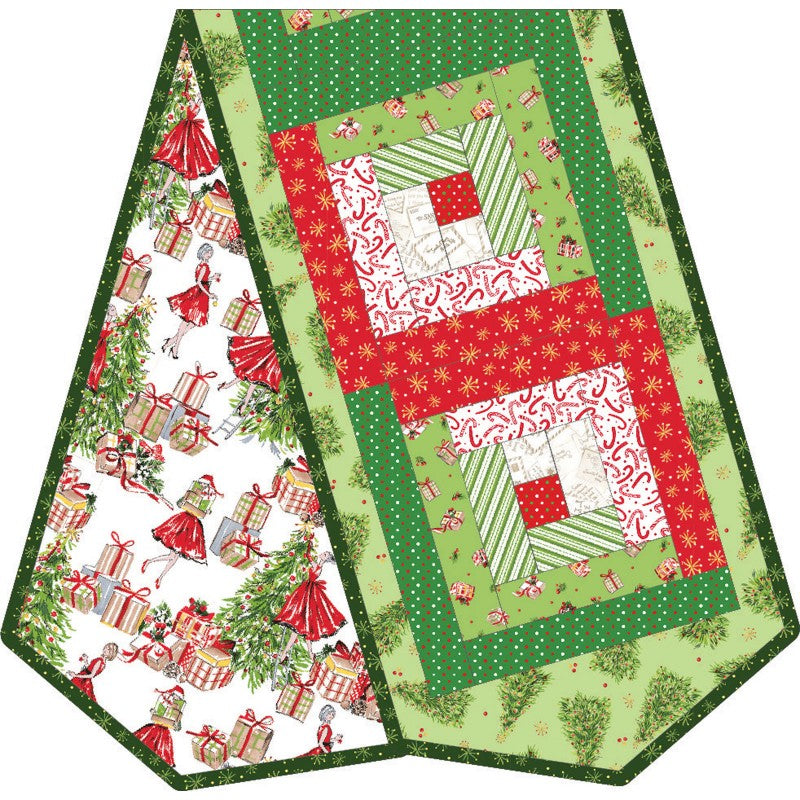 All the Trimmings Log Cabin Table Runner Quilt Kit - Bunbury Fabrics