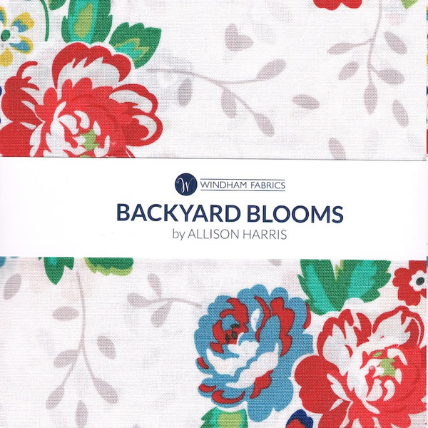 Backyard Blooms 5" x 5" charm pack by Allison Harris - Bunbury Fabrics