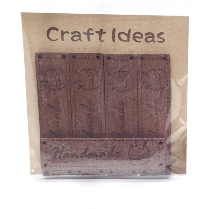 Handmade Label on Natural Wood with Pin Cushion - Bunbury Fabrics